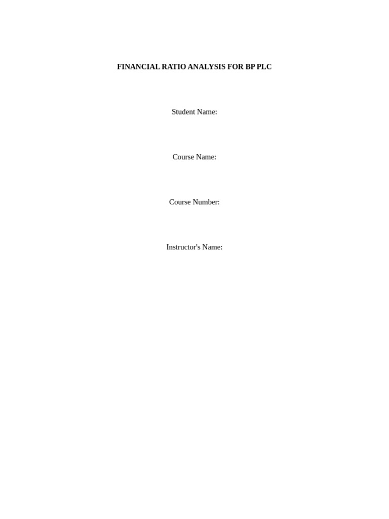 BP Financial Ratios Analysis 2024 | PDF | Equity (Finance) | Bp