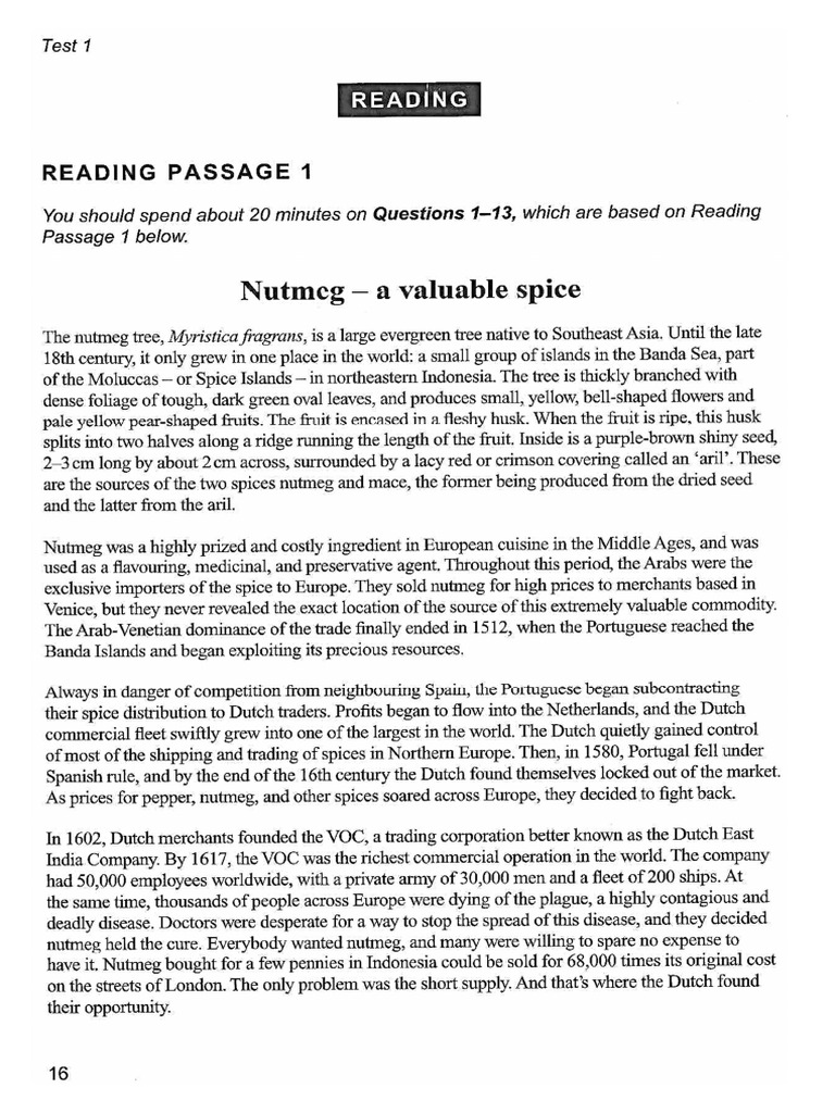 IELTS Reading 15 - Passage 1 Compilation | PDF