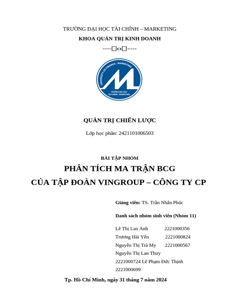 Nhom11 QTCL ST4 2024 HK2 | PDF