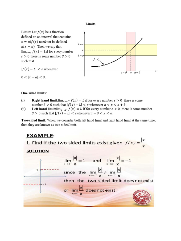Limits Class Lecture | PDF
