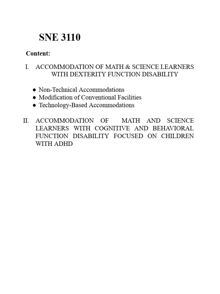 STEM Accessibility for Dexterity Disabilities | PDF | Learning ...