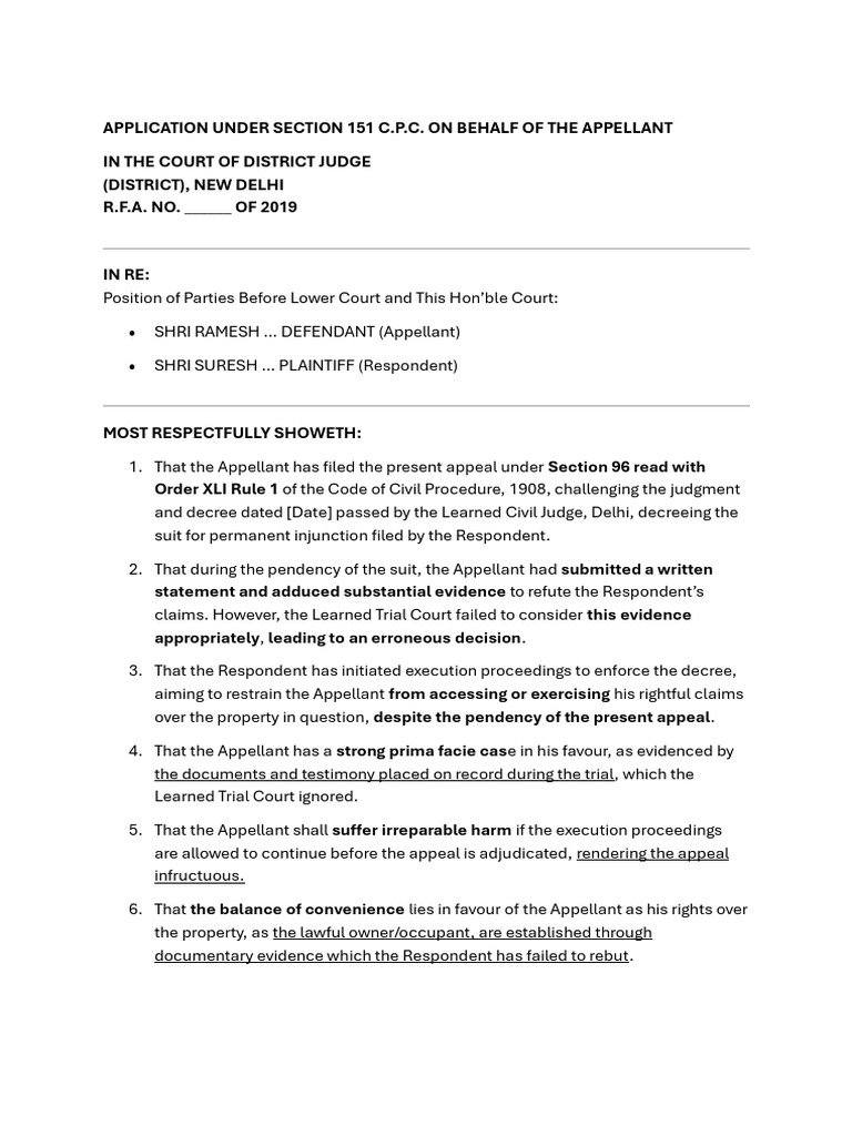 151 cpc Inherent power | PDF | Lawsuit | Appeal