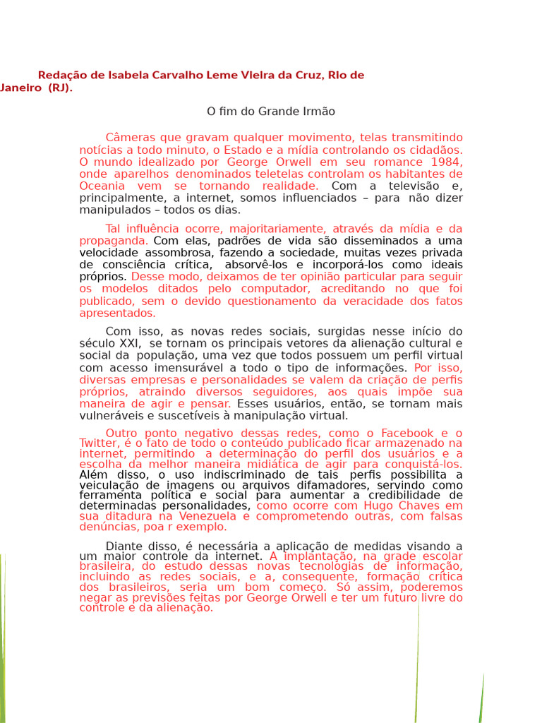 Redação Nota Mil-1 | PDF | Rede de computadores | Internet