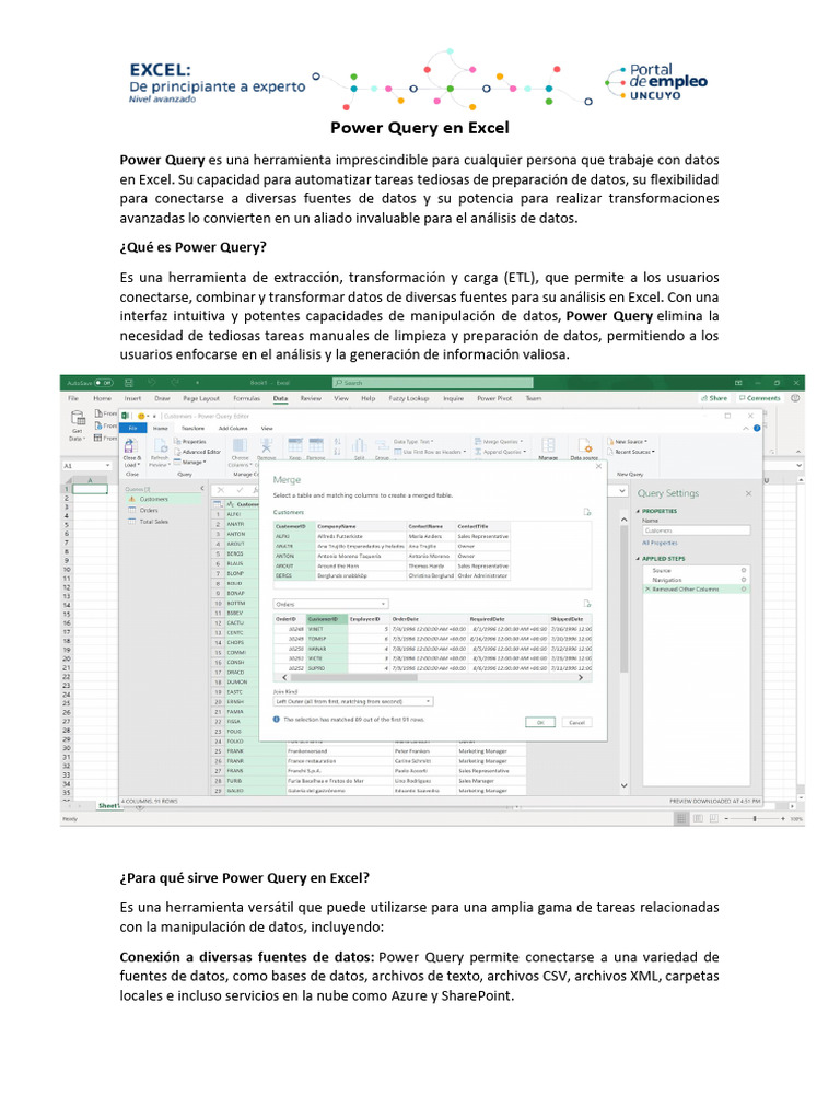 Power Query en Excel | PDF | Bases de datos | Microsoft Excel