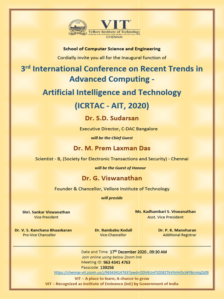 Invitation Inaugural and Valedictory - Final | PDF