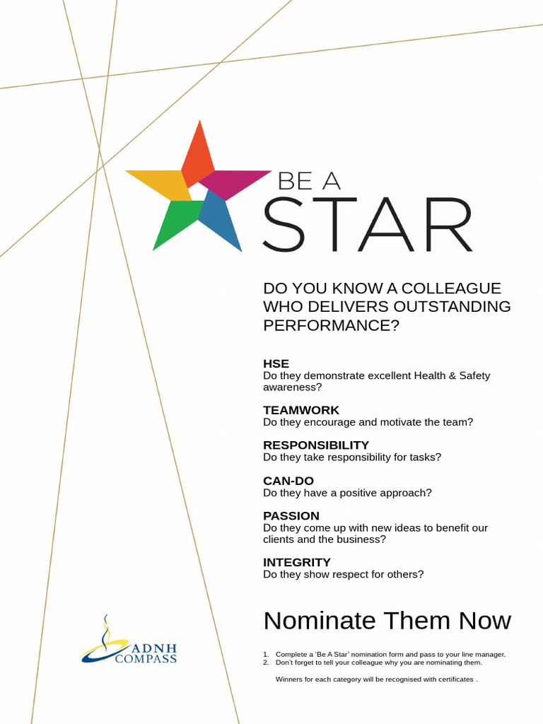 Be A Star Poster White | PDF | Career & Growth | Business