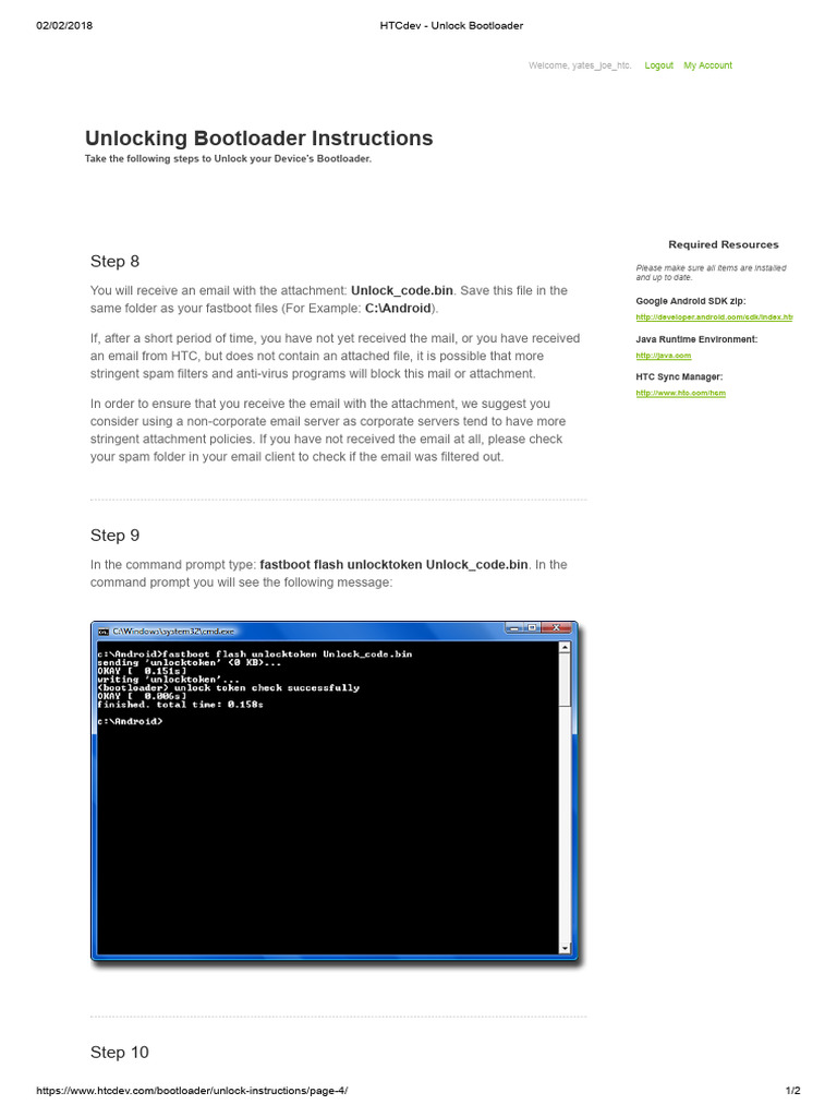 HTCdev - Unlock Bootloader p2 | PDF | Android (Operating System ...