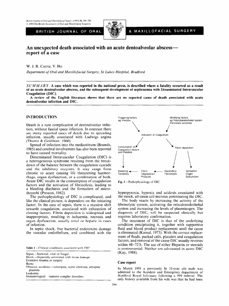 An Unexpected Death Associated With An Acute Dentoalveolar Abscess ...