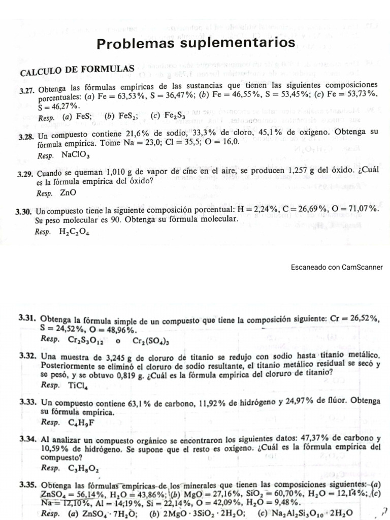 Problemas de Formulas | PDF