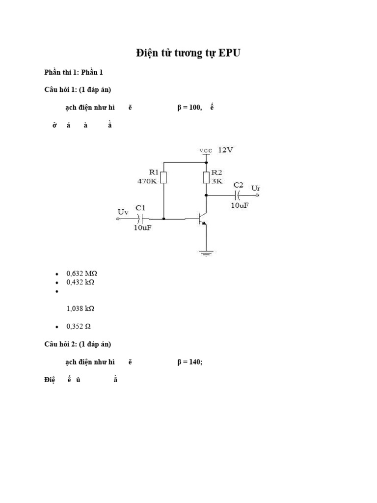 Điện Tử Tương Tự EPU | PDF