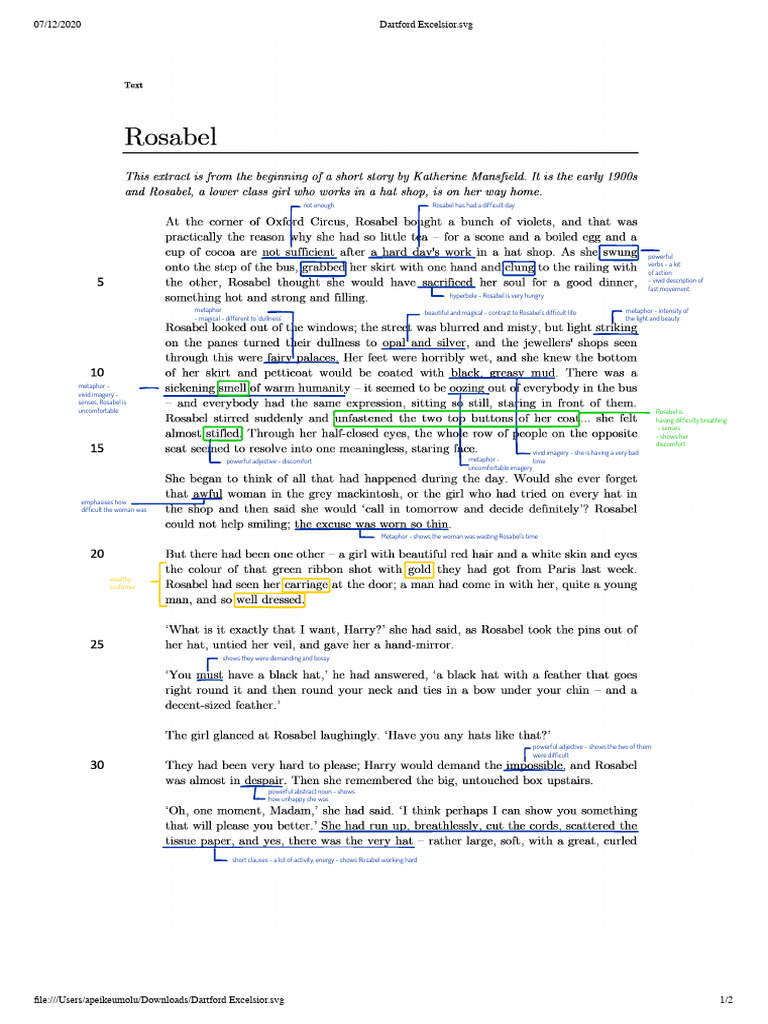 Annotated Text (2) - Rosabel | PDF