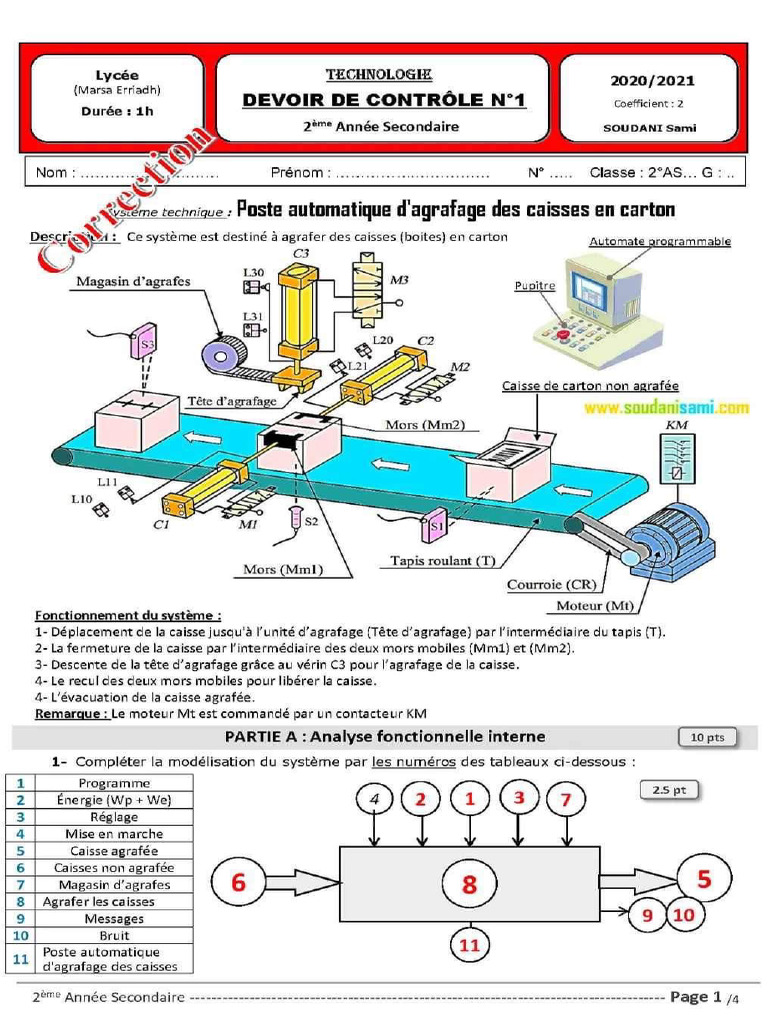 2eme Science Technique 1controle | PDF