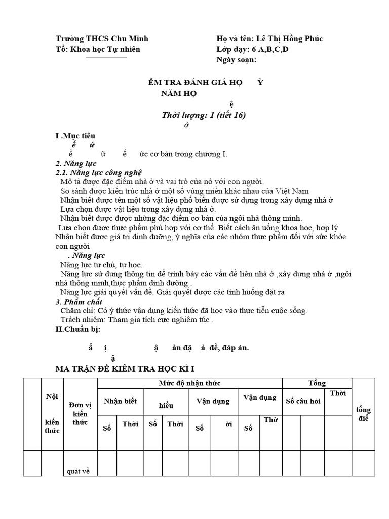 Tiet 16 Kiem Tra Danh Gia Hoc Ky - 5a647 | PDF