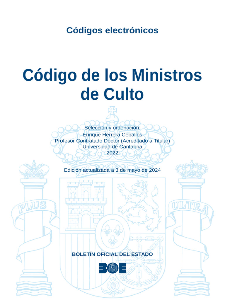 BOE-486 Codigo de Los Ministros de Culto | PDF | Iglesia Ortodoxa Rusa | Ministerio ...