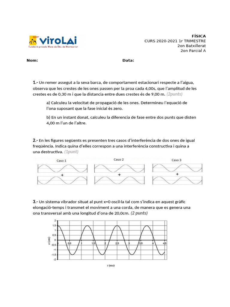 Examen 2n Parcial A 1r Trimestre | PDF