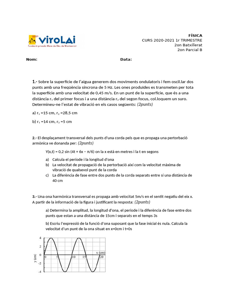Examen 2n Parcial B 1r Trimestre | PDF