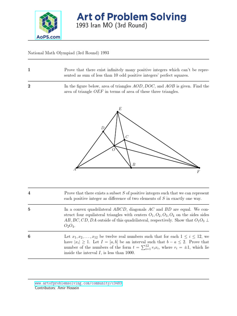 IRAN 3rd | PDF | Number Theory | Mathematical Concepts