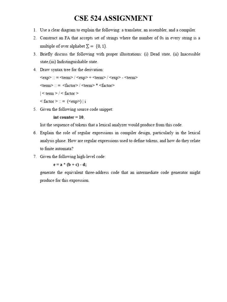 CSE 524 Assignment 2023 - 2024 | PDF | Computers