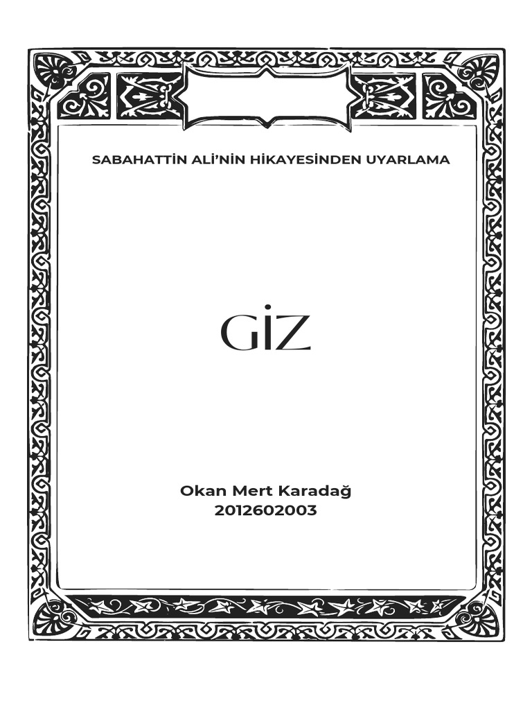 Bej Siyah Zarif E-Kitap Kapağı | PDF