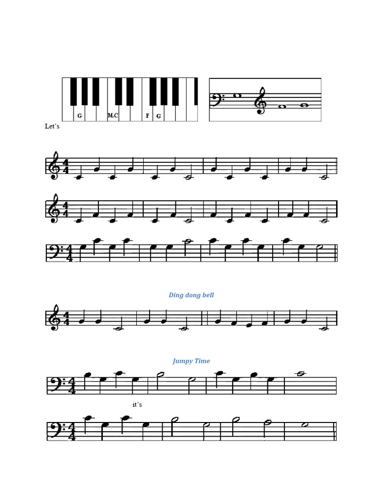 Piano Learning Exercises and Songs | PDF | Art | Poetry