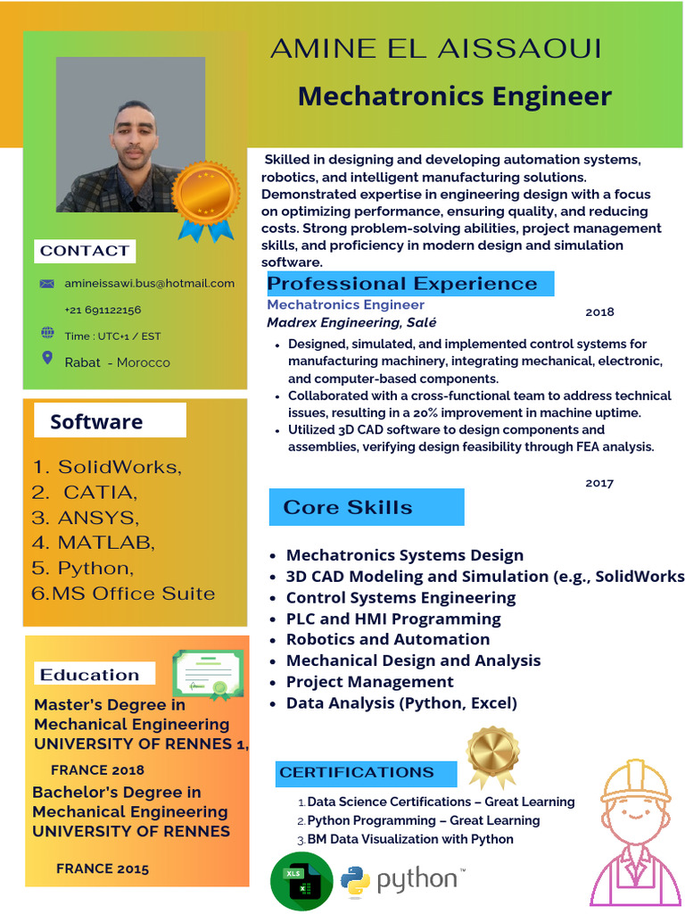 Resume Mechanical Engineer Design 3D | PDF | Mechanical Engineering ...