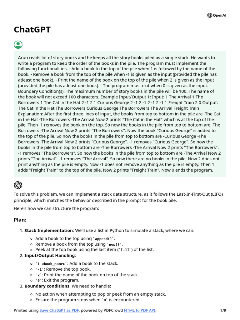 Chat GPT | PDF | Computer Programming | Computing