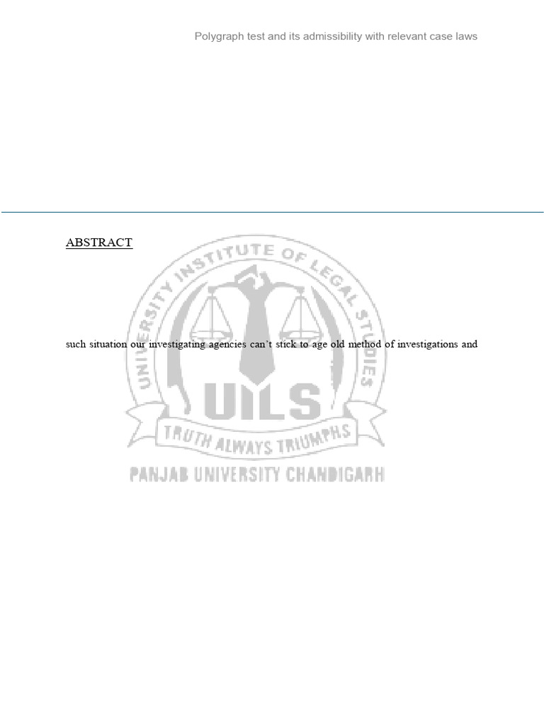 Forensic Research Paper-4 | PDF | Polygraph | Right To Silence