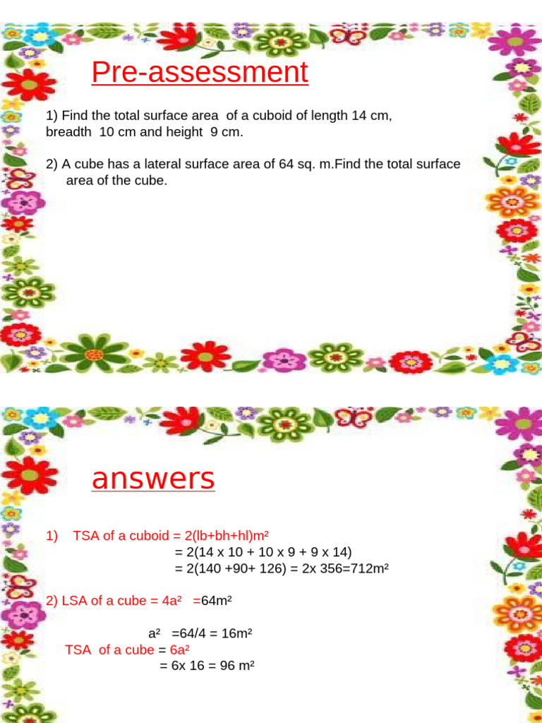 DL - Gr8 - MODULE 7-Volume of Cube & Cuboid | PDF | Volume | Length