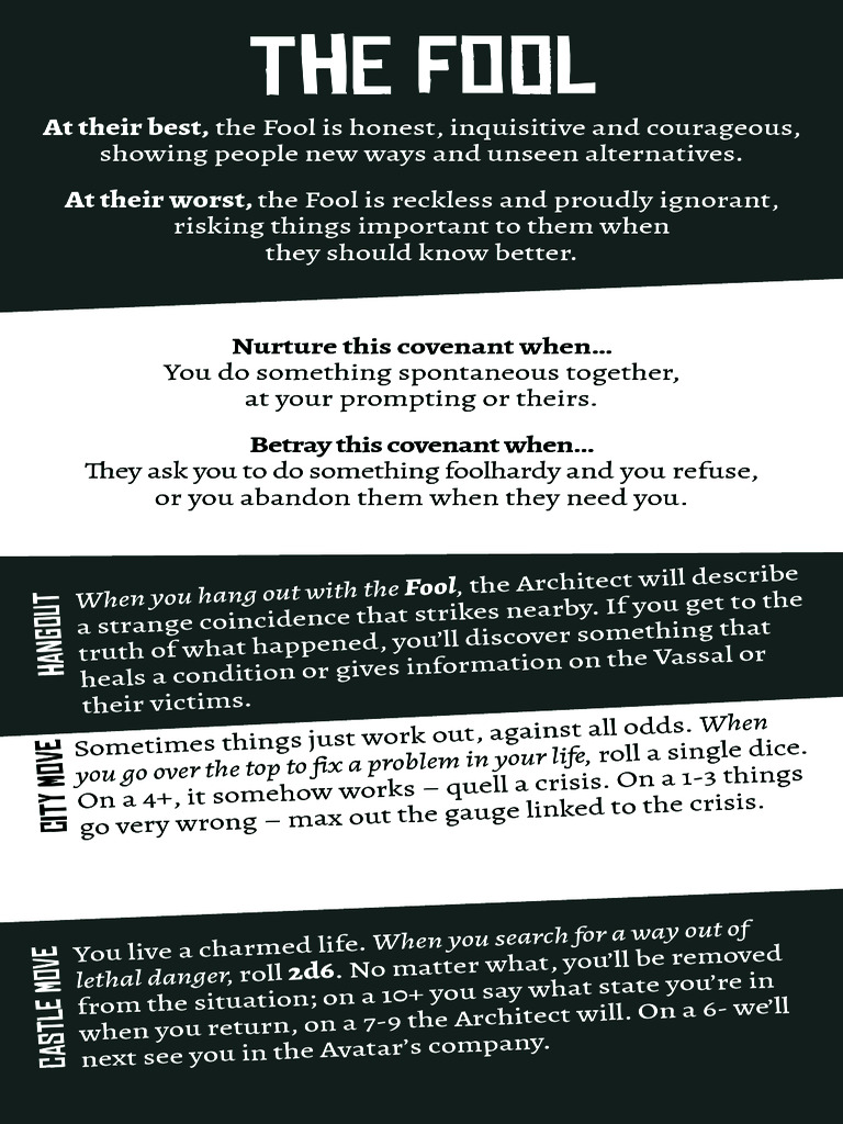 Character Covenants and Moves Guide | PDF