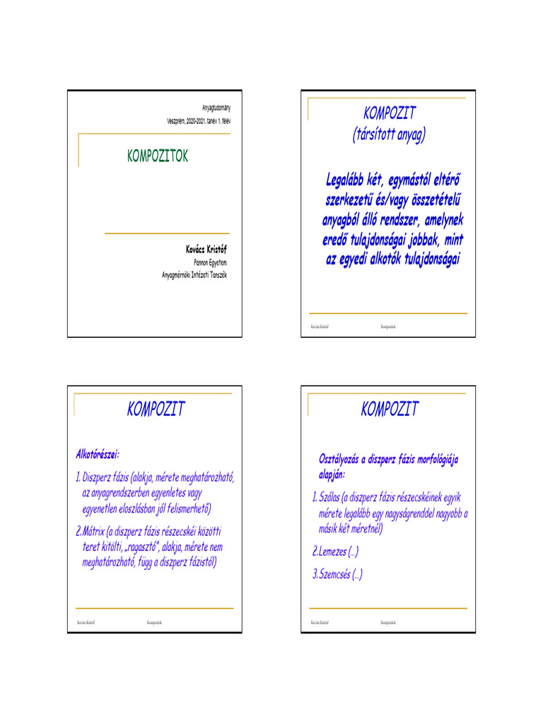 Kompozit Kompozit: Kompozitok | PDF