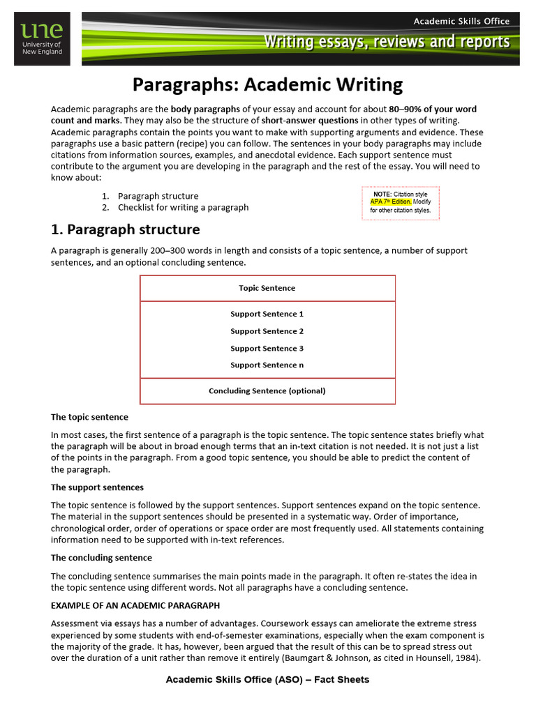 Academic Paragraph Writing Guide | PDF | Essays | Paragraph