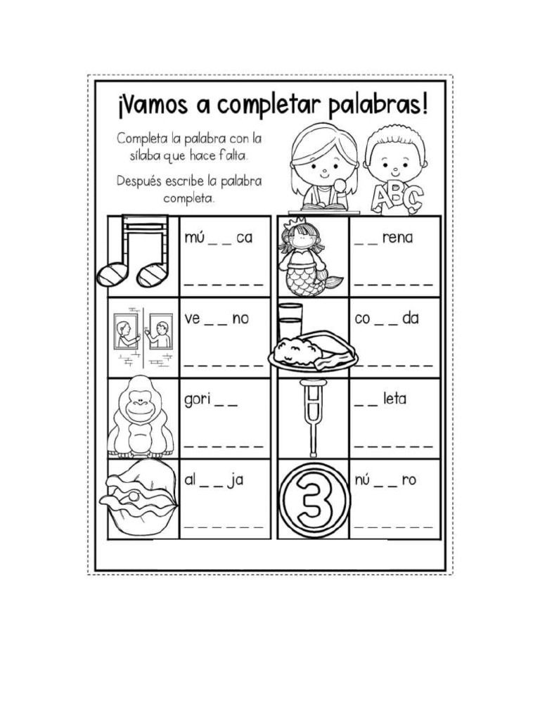 Completar Silaba | PDF