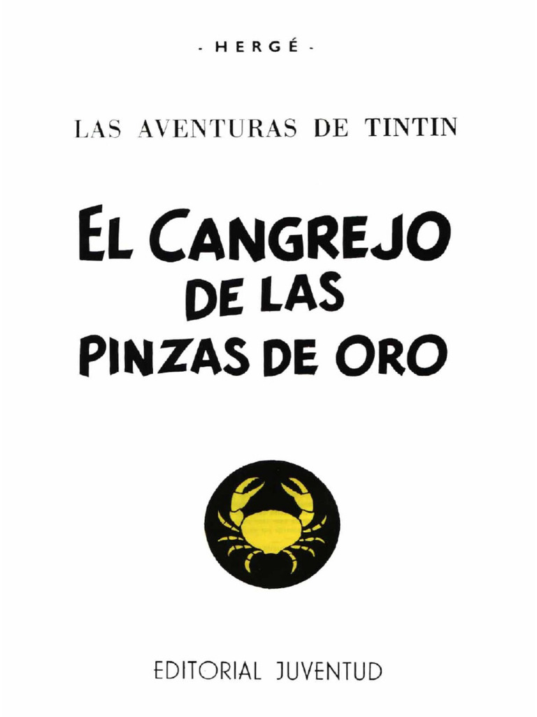 Tintín 08 - El Cangrejo de Las Pinzas de Oro | PDF