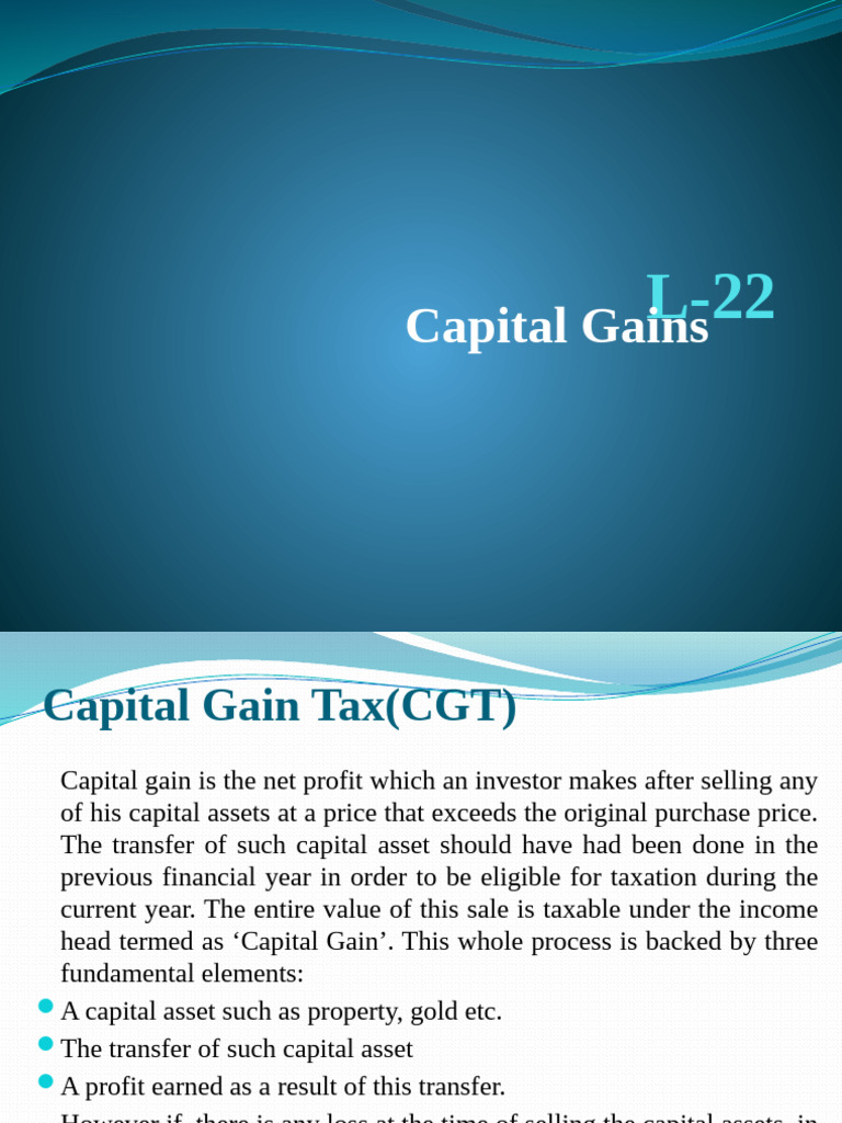 Capital Gains | PDF | Capital Gains Tax | Capital Gain