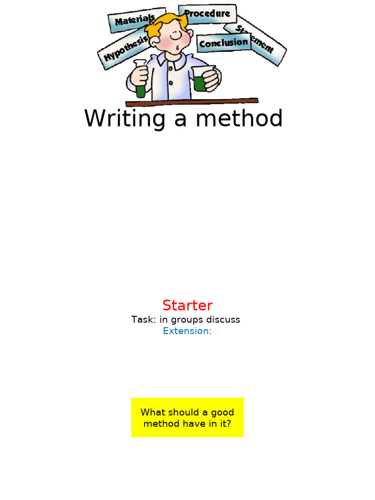 Writing a method | PDF | Botany | Horticulture