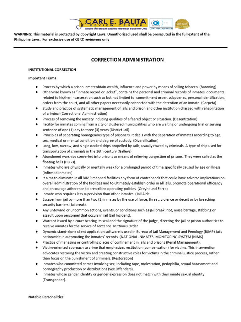 Correctional Administration | PDF | Prison | Crimes