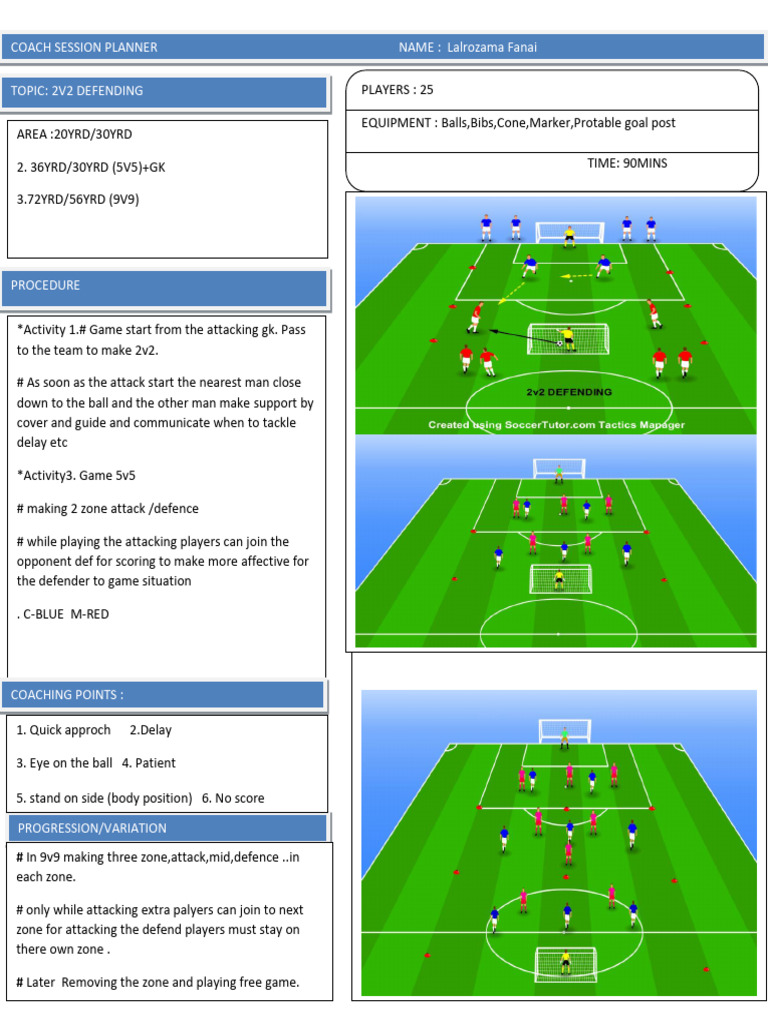 2V2 Defending Drill Guide | PDF