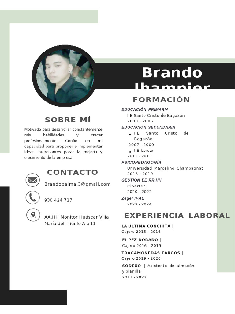 CV Brando Jhampier | PDF