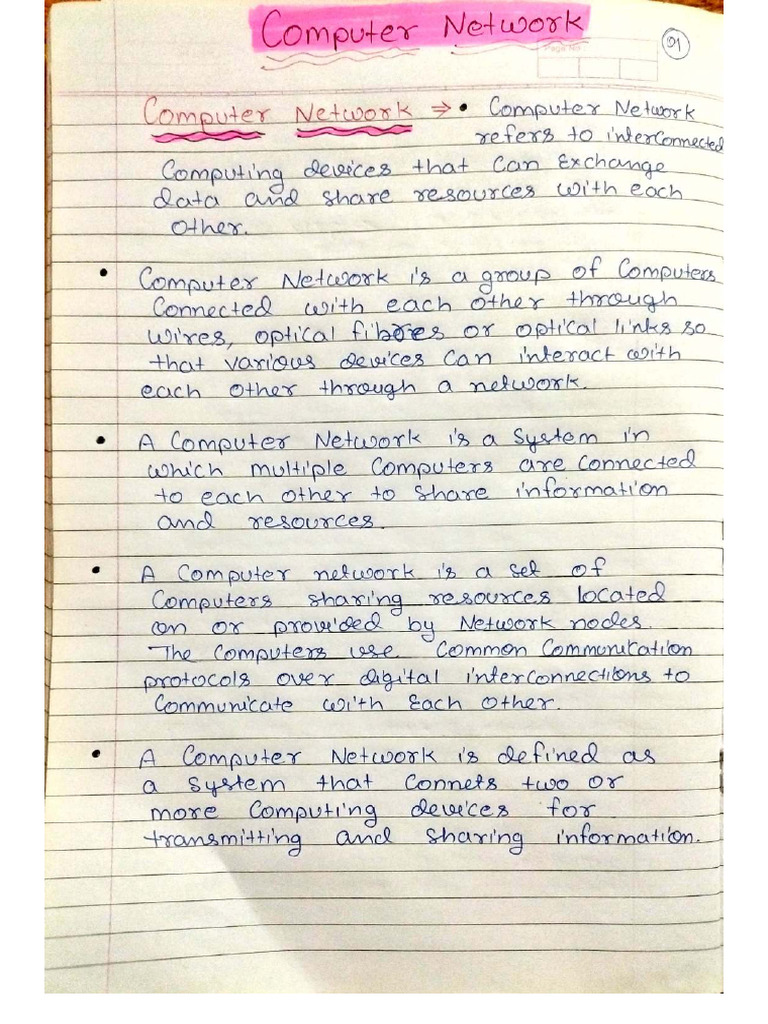 Computer Network Notes | PDF