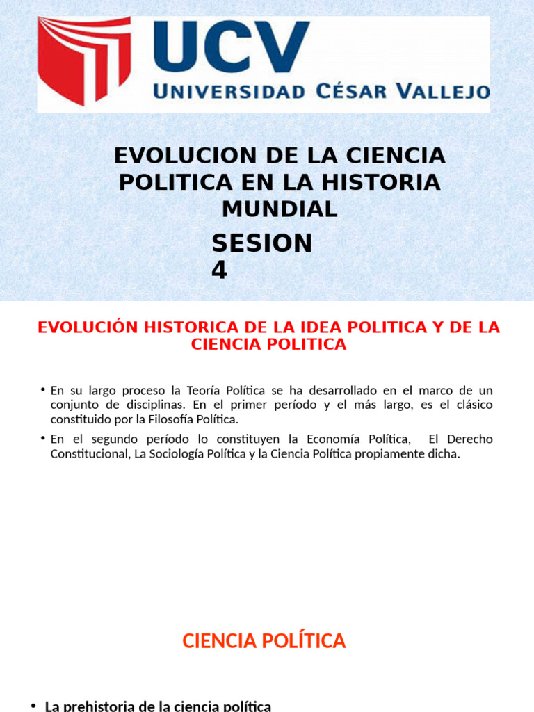 SESION 4 Evol.C.P. Historia Mundial | PDF | Ciencias Políticas | Karl Marx
