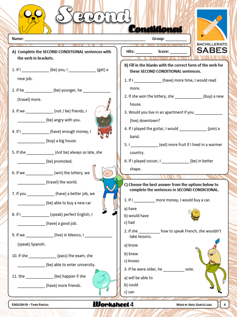 Worksheet 4 - Second Conditional | PDF | Games & Activities | Foreign Language Studies
