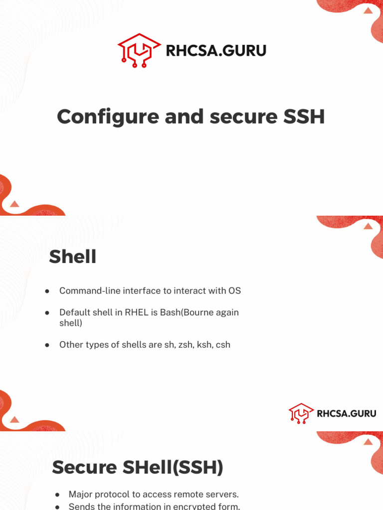 08 Configure and Secure SSH | PDF | Secure Shell | Cryptography
