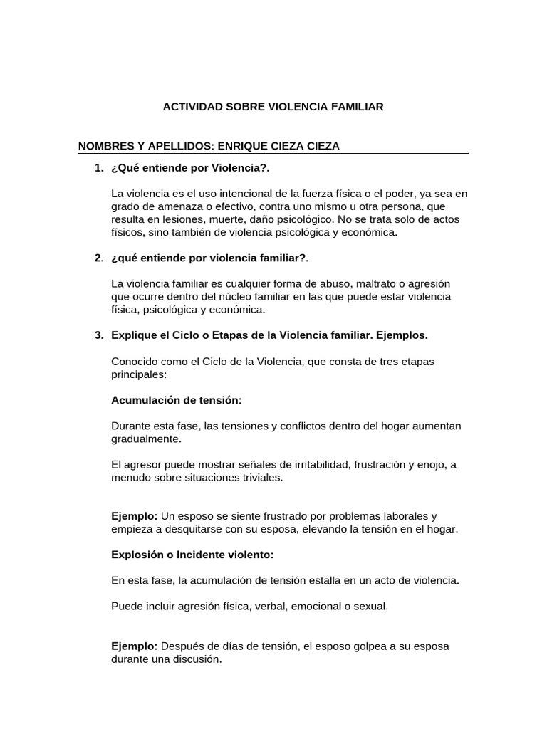 Entendiendo La Violencia Familiar Pdf