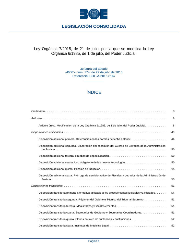 LOPJ | PDF | Judicaturas | Caso de ley