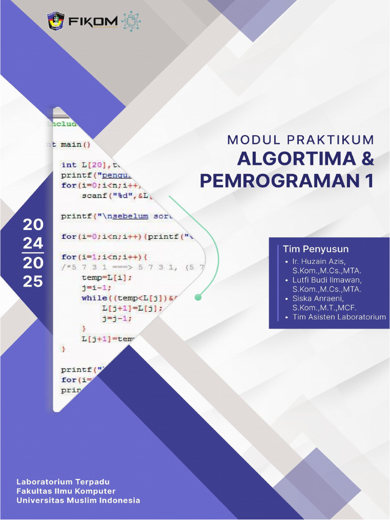 Modul Praktikum Algoritma 1 UMI 2024/2025 | PDF | Sains & Matematika | Teknologi & Rekayasa