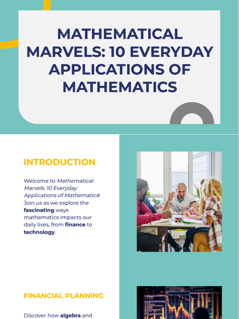 Maths in Daily LIfe PPT - Sarthakseth | PDF