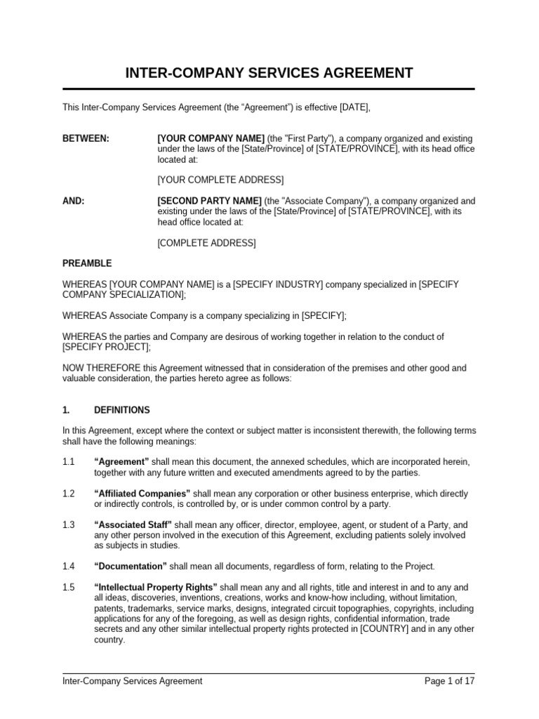 Inter Company Services Agreement D886 | PDF | Indemnity | Liability ...