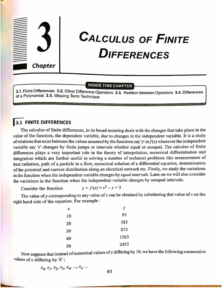 3 - Calculus of Finite Differences | PDF