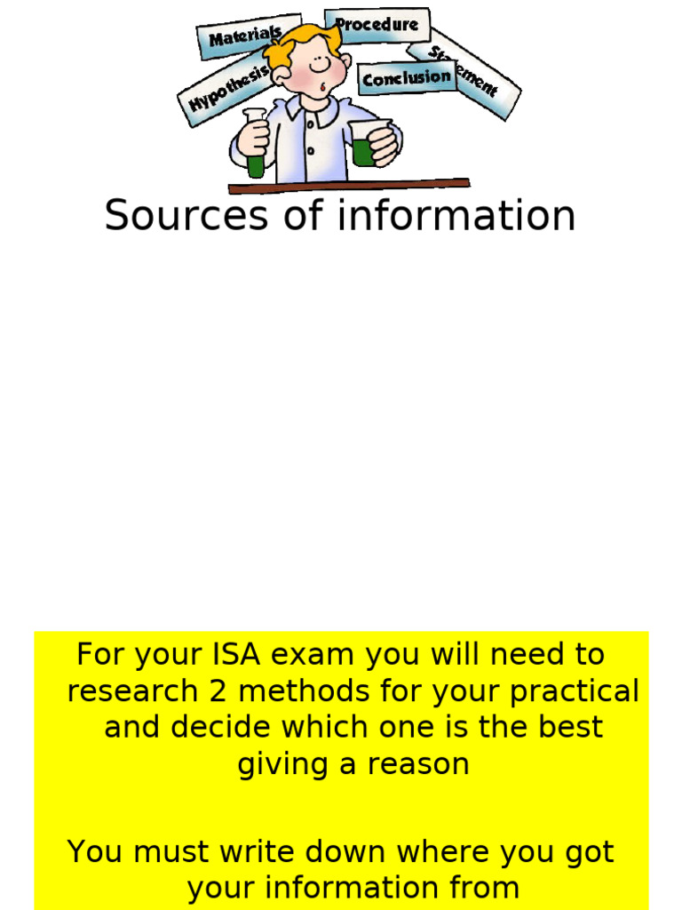 Sources of Information | PDF