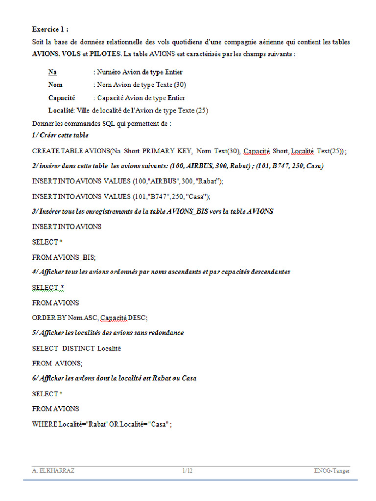 Correction Serie D - Exercices | PDF